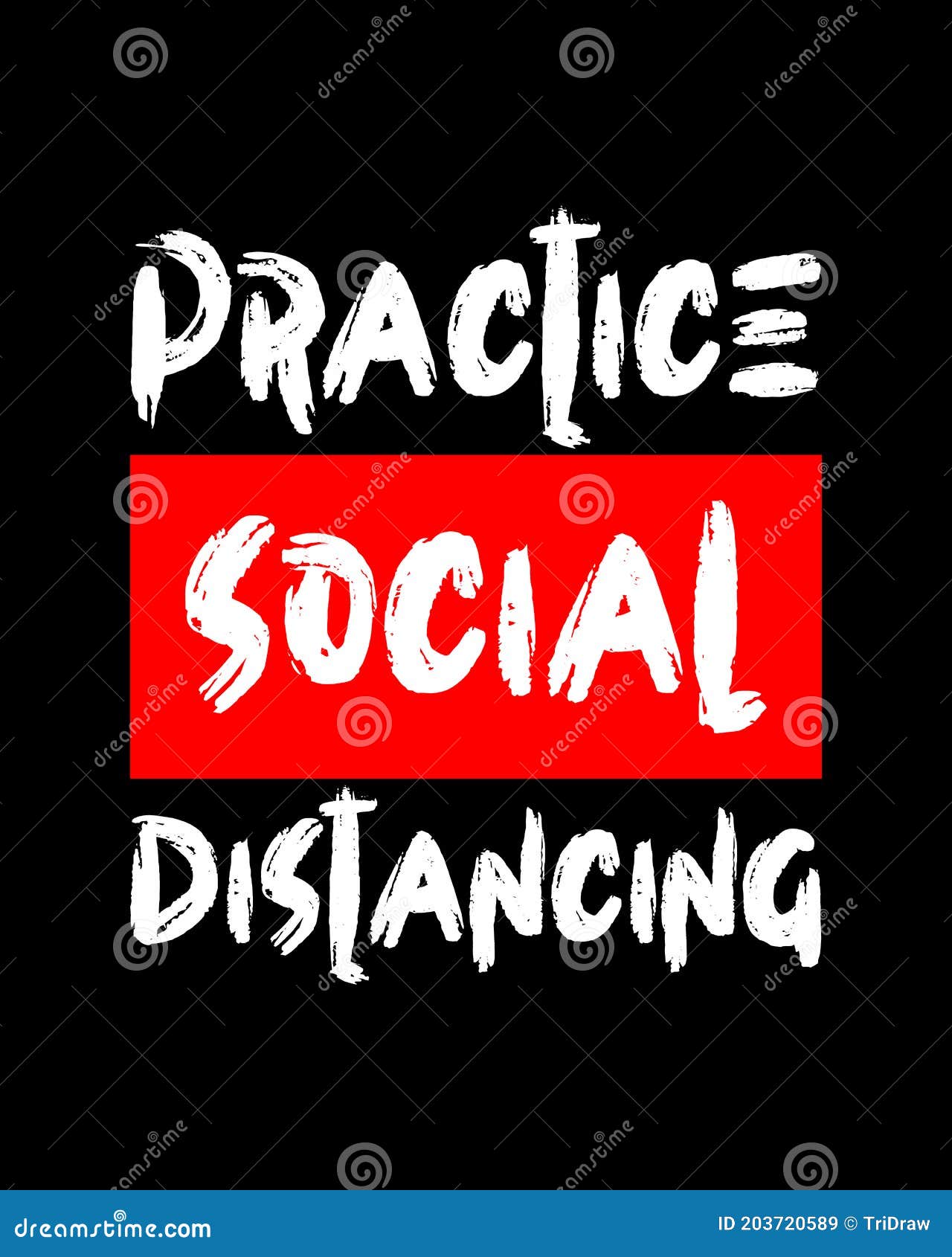 Practice Social Distance Vector Banner. Flat Cartoon Coronavirus ...