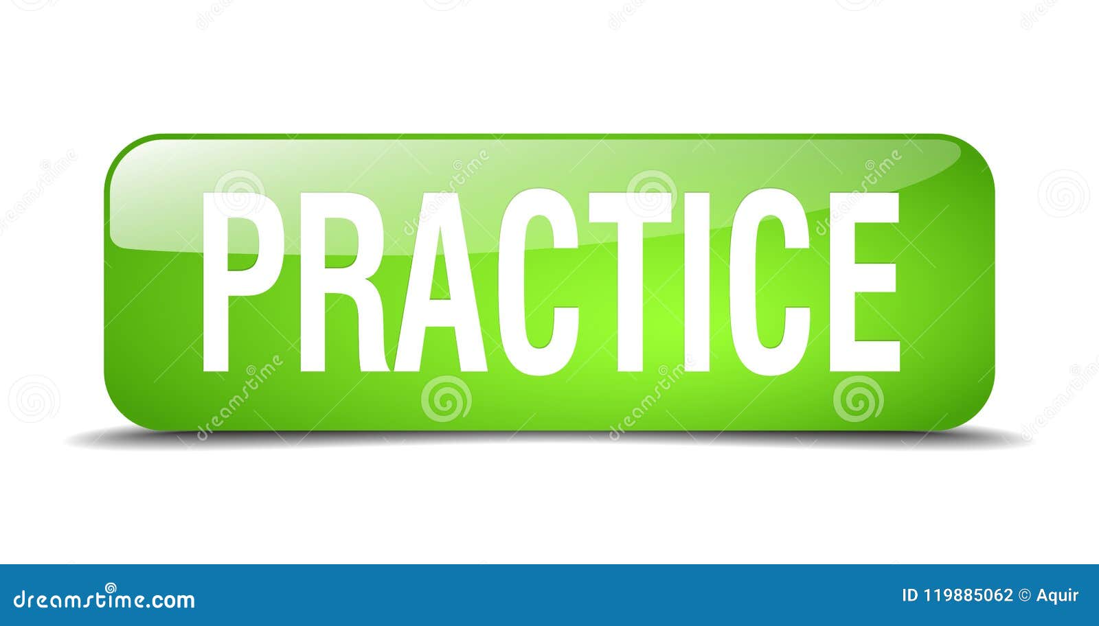 Practice button stock vector. Illustration of notice - 119885062
