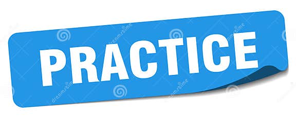 Practice Sticker. Practice Label Stock Vector - Illustration of sticker ...