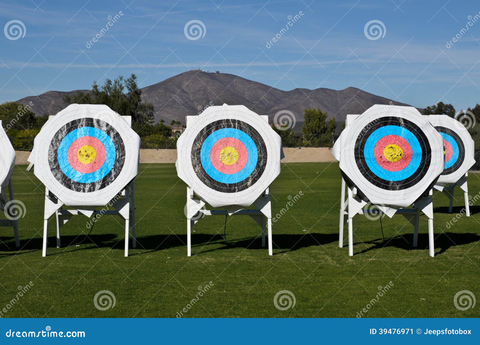 Practice Targets at Archery Field Stock Image - Image of bright, stand ...