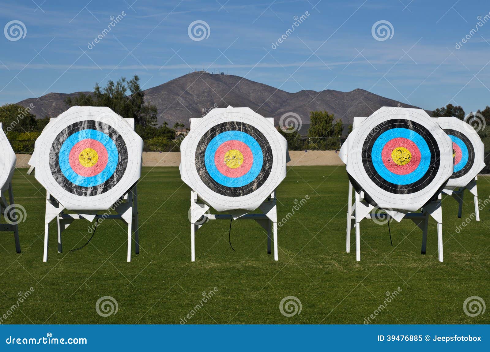 Practice Targets at Archery Field No Shadow Stock Image - Image of ...