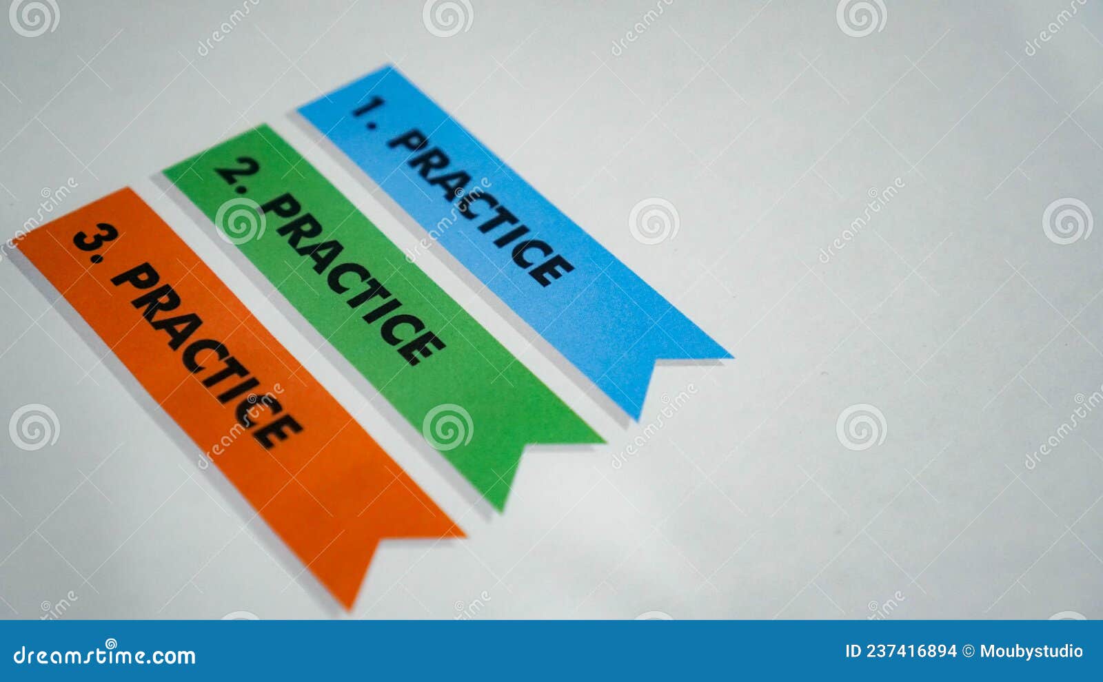 Practice. Practice Text on White Paper Stock Photo - Image of ...