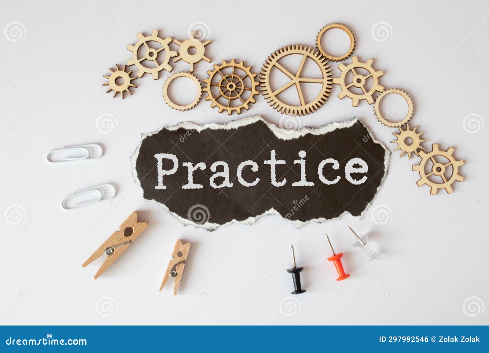 PRACTICE Word Made with Building Blocks Stock Photo - Image of process ...
