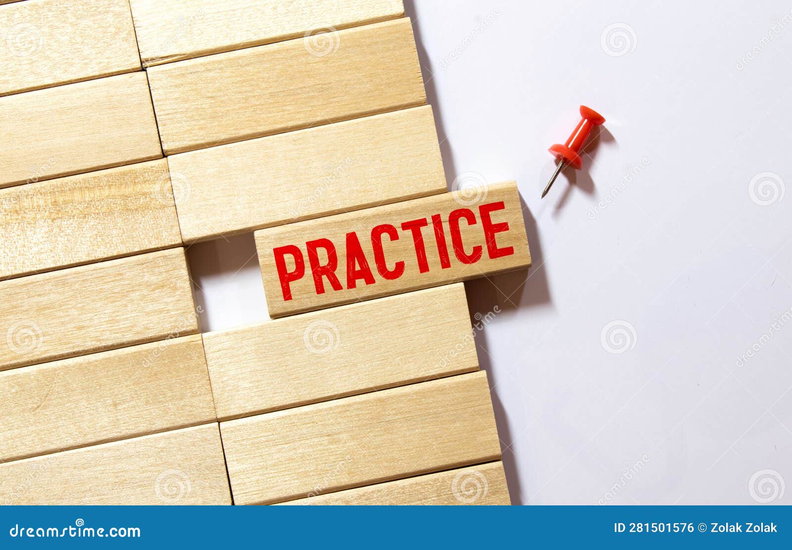Practice Word Wooden Cubes on Pink Background Stock Photo - Image of ...