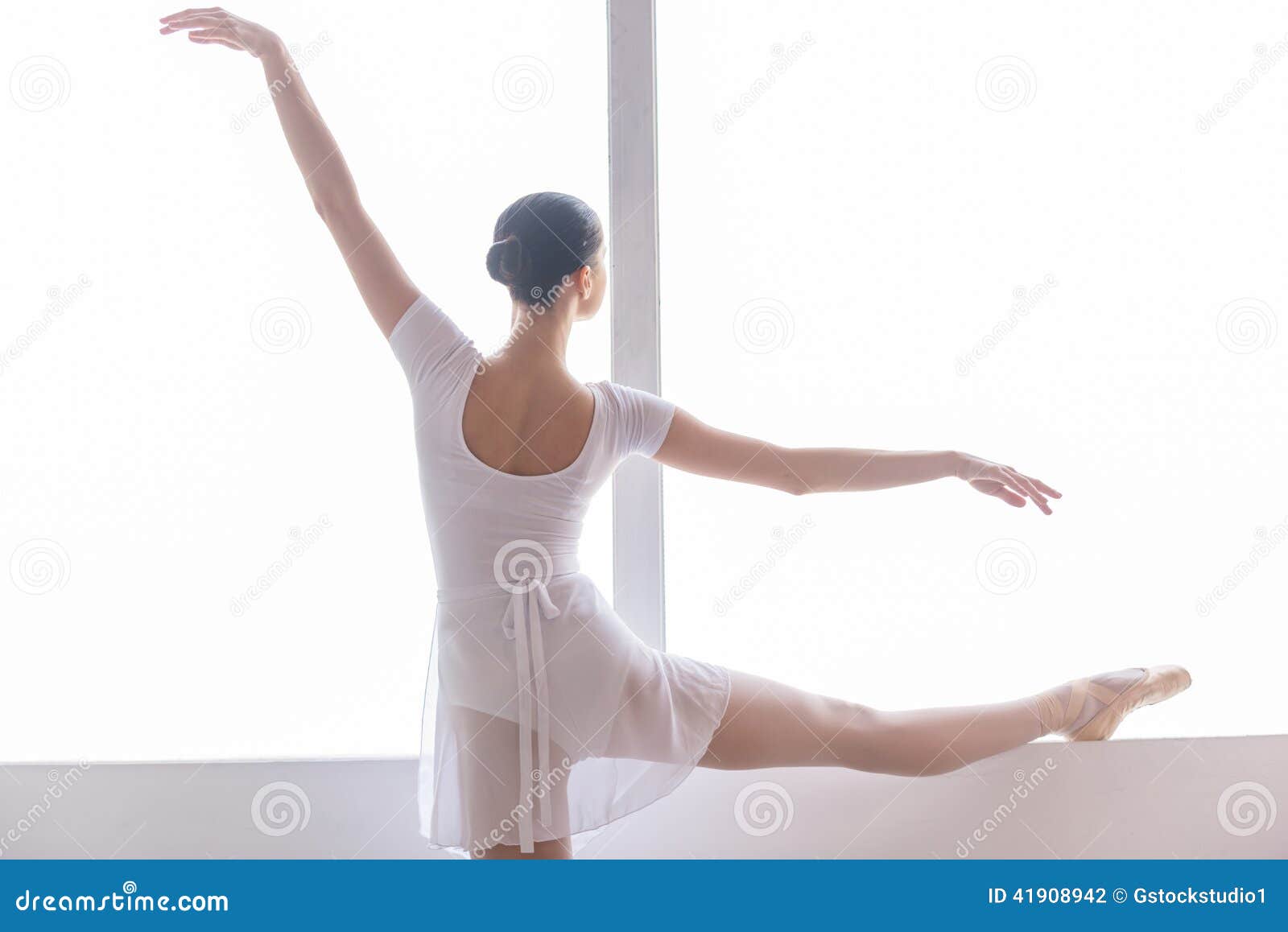 Practicing in Ballet Studio. Stock Photo - Image of beauty, elegance ...