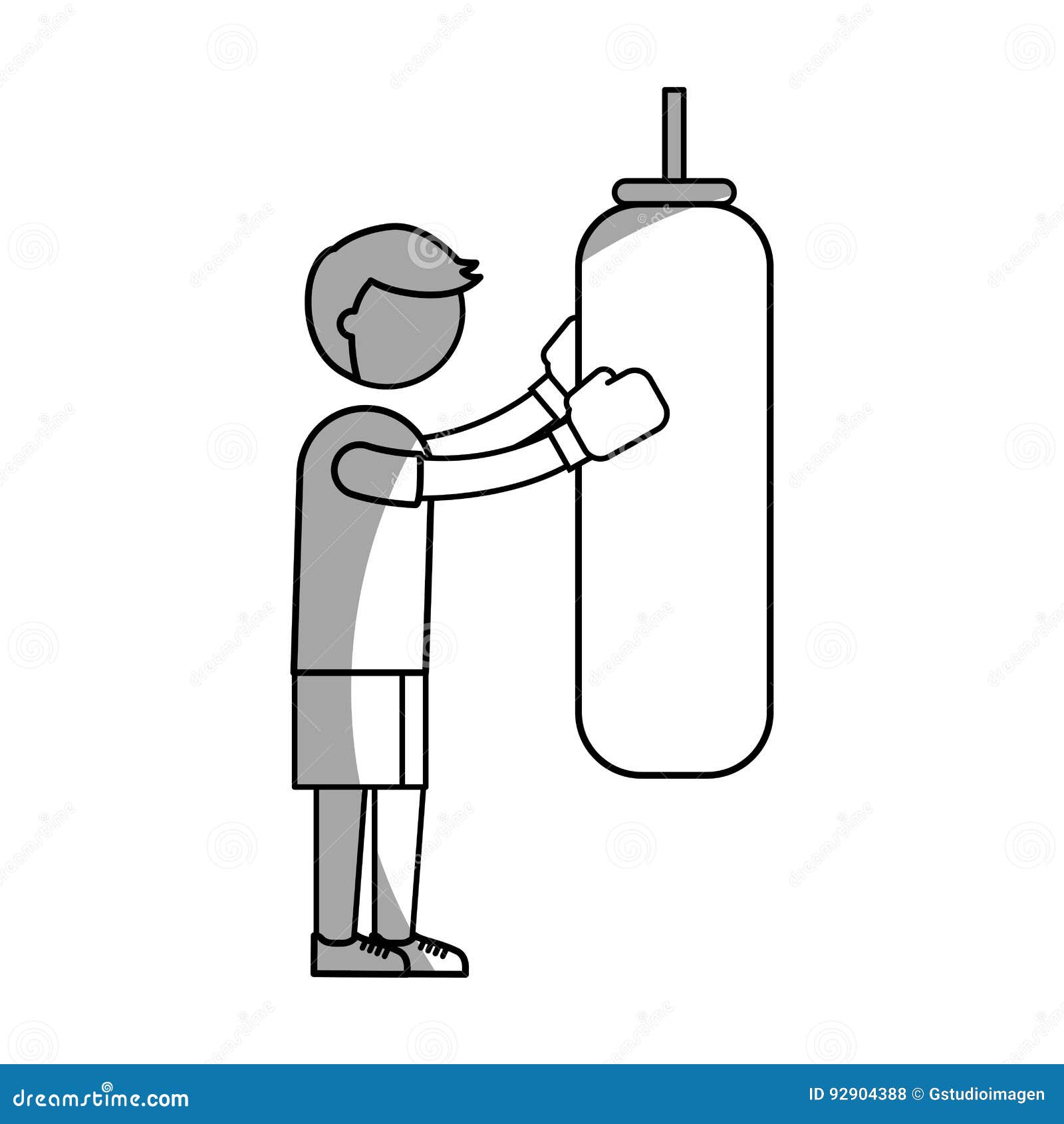 Practicing boxing avatar stock vector. Illustration of character - 92904388