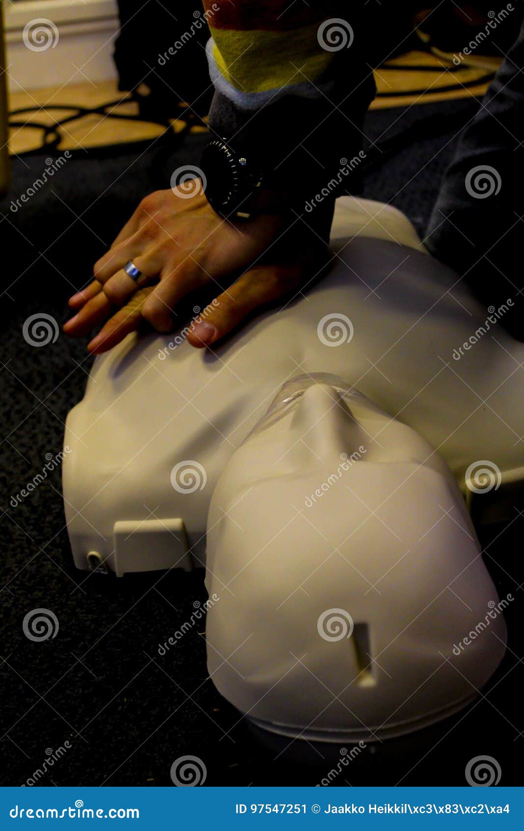 Practicing CPR stock image. Image of resuscitation, people - 97547251