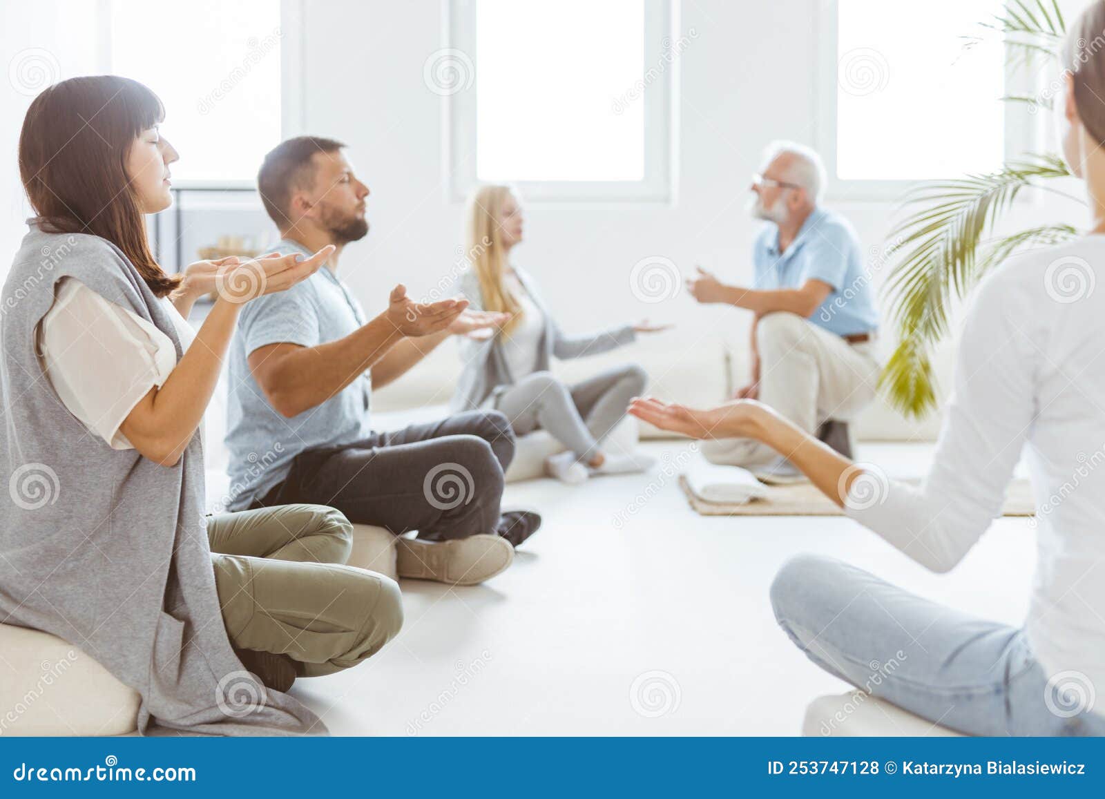 Practicing Meditation on Session Stock Photo - Image of mindfulness ...