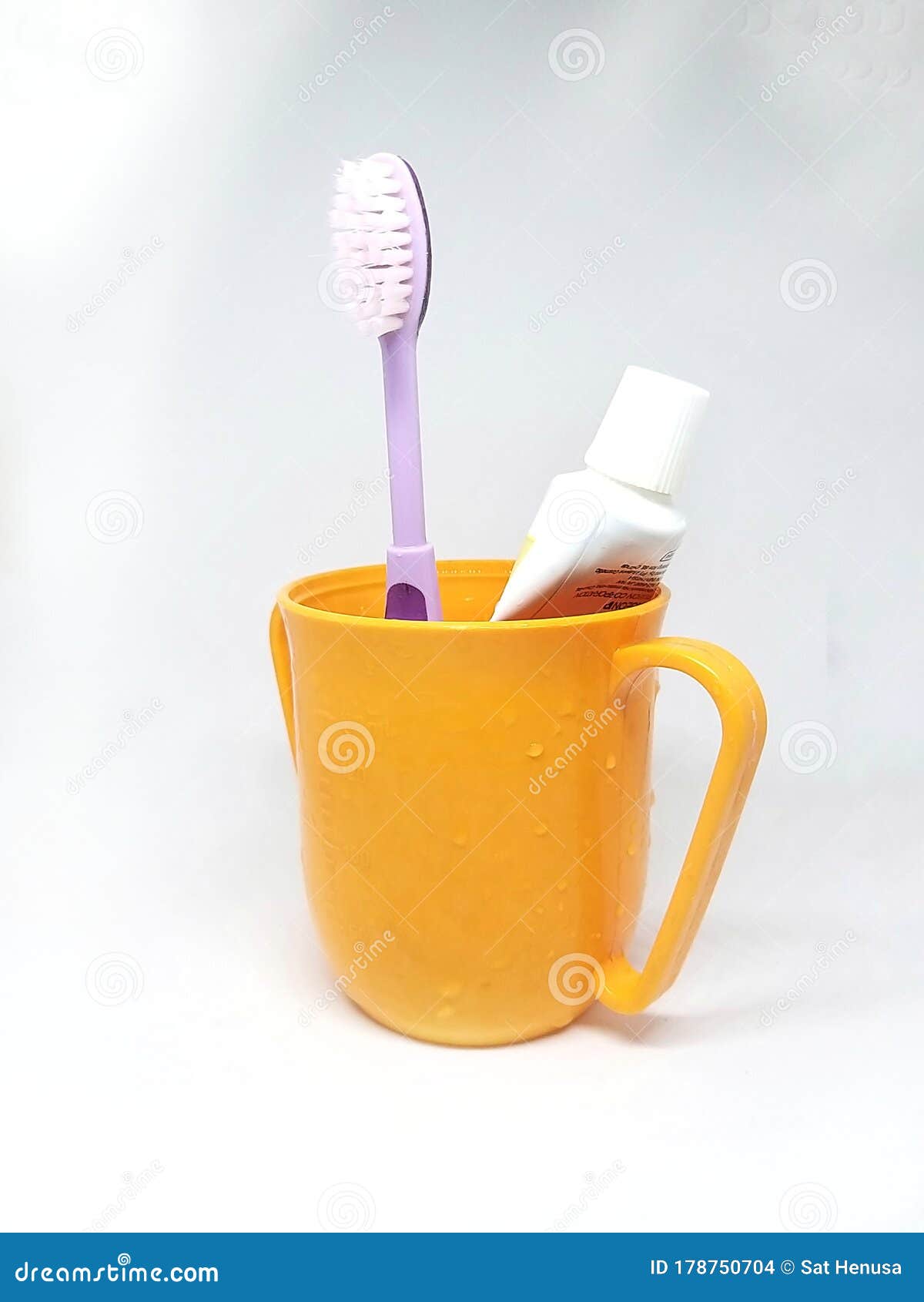 Toothbrushes, Toothpaste and Children`s Glasses. Stock Photo - Image of ...