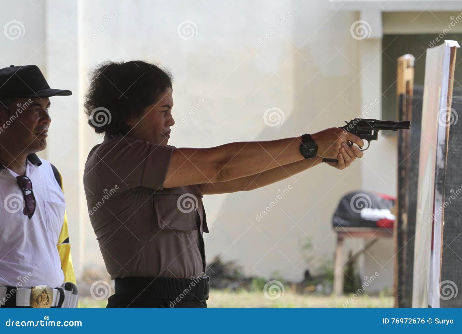 Practicing shooting editorial photo. Image of solo, indonesia - 76972676