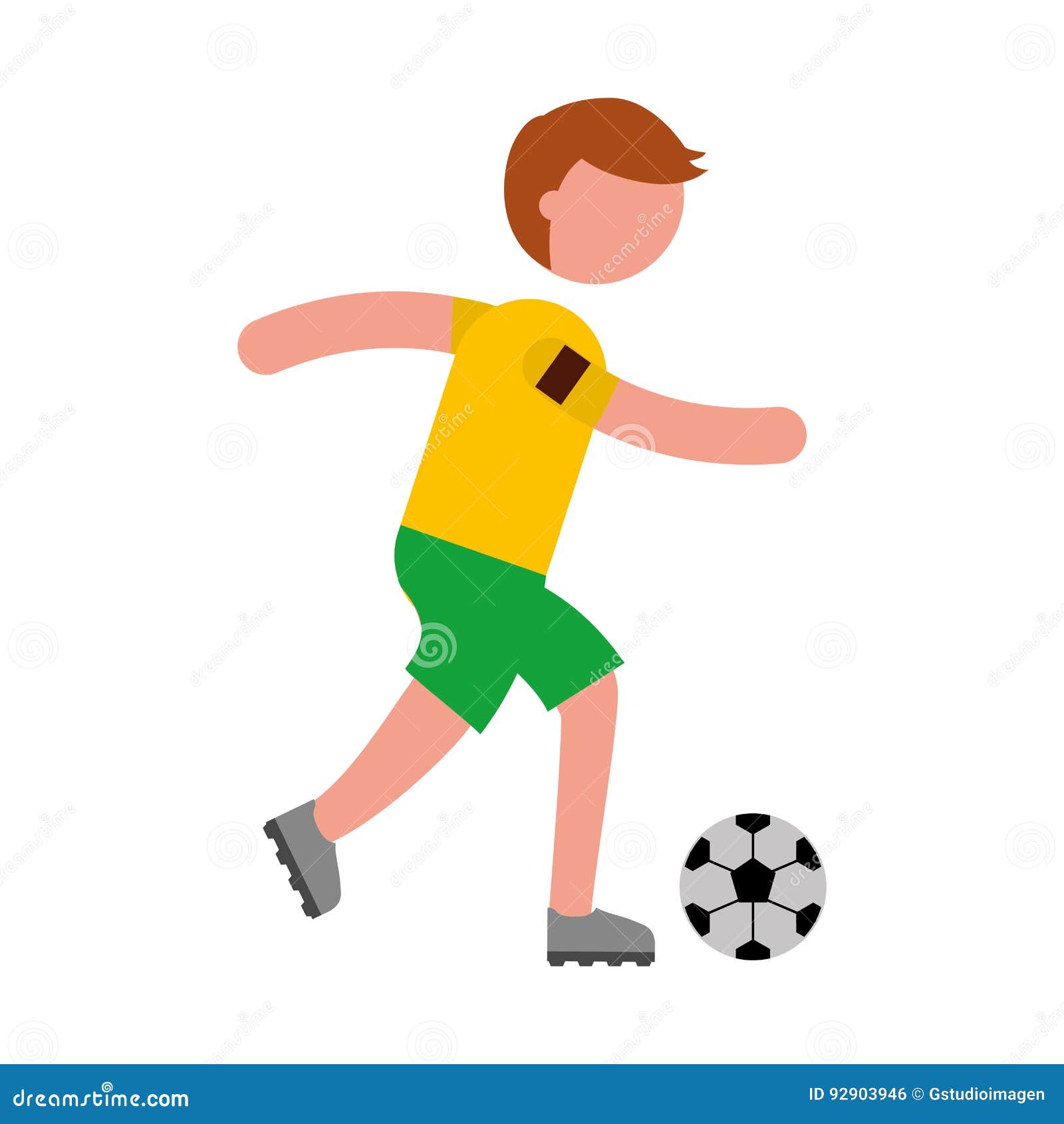 Practicing soccer avatar stock vector. Illustration of attractive ...