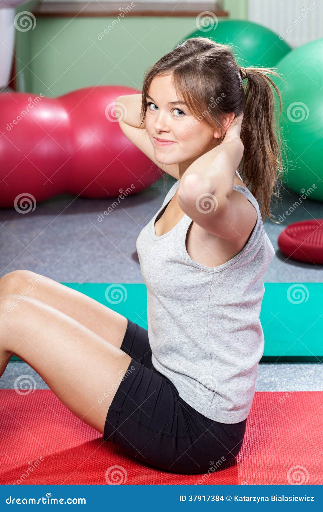 Practicing woman stock photo. Image of physiotherapy - 37917384