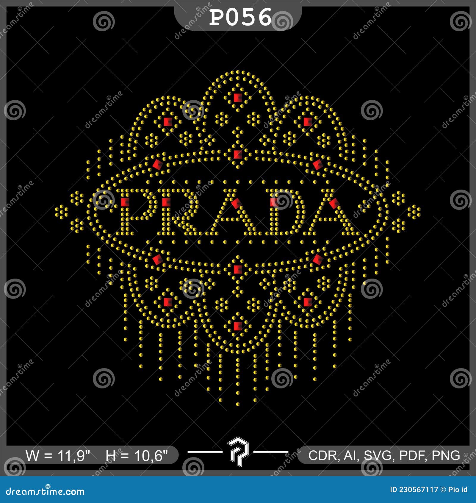 PRADA DESIGN. Rhinestones Pattern. Editorial Photography - Illustration ...