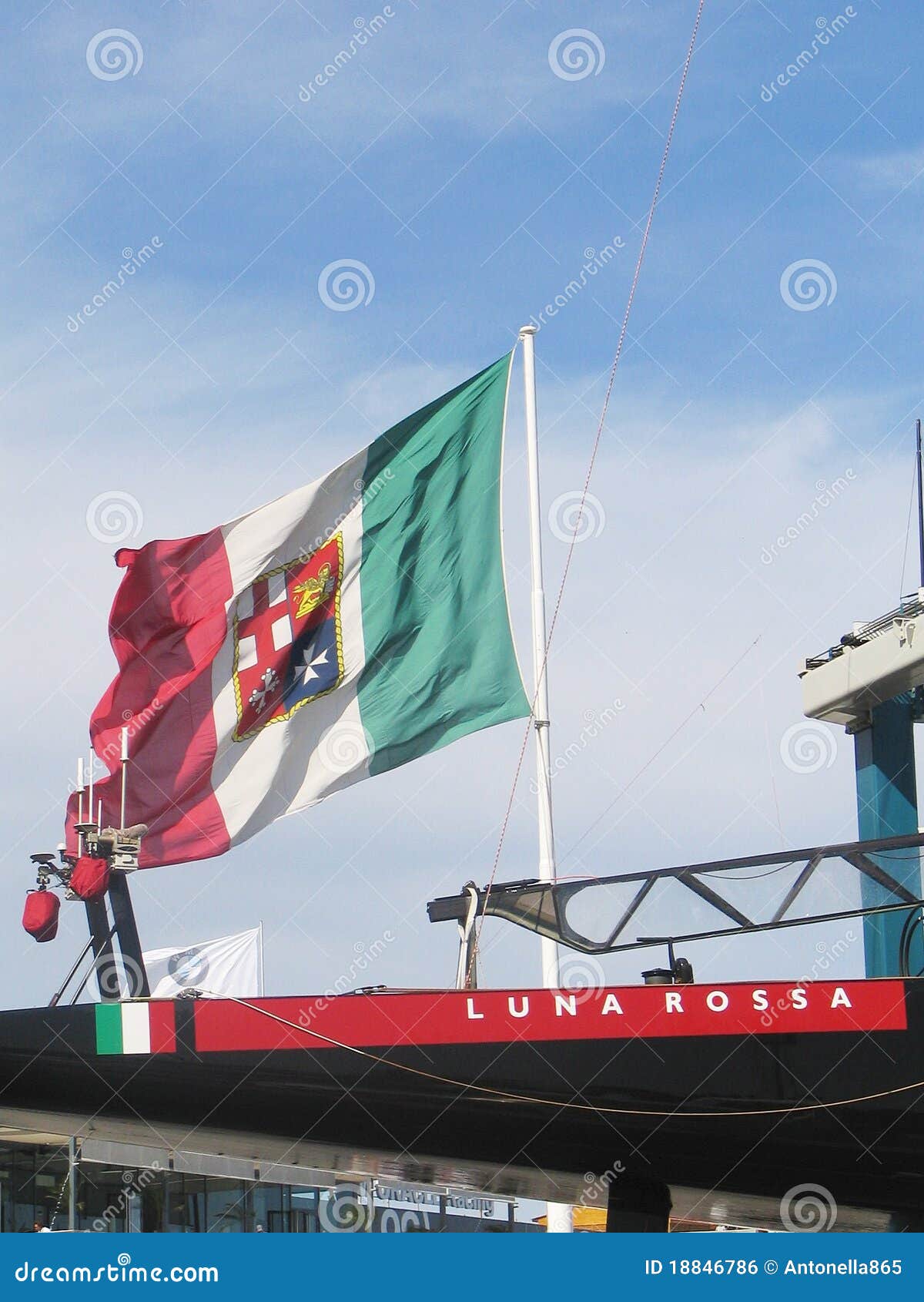 Prada Luna Rossa and Italian Flag Editorial Photo - Image of luna ...