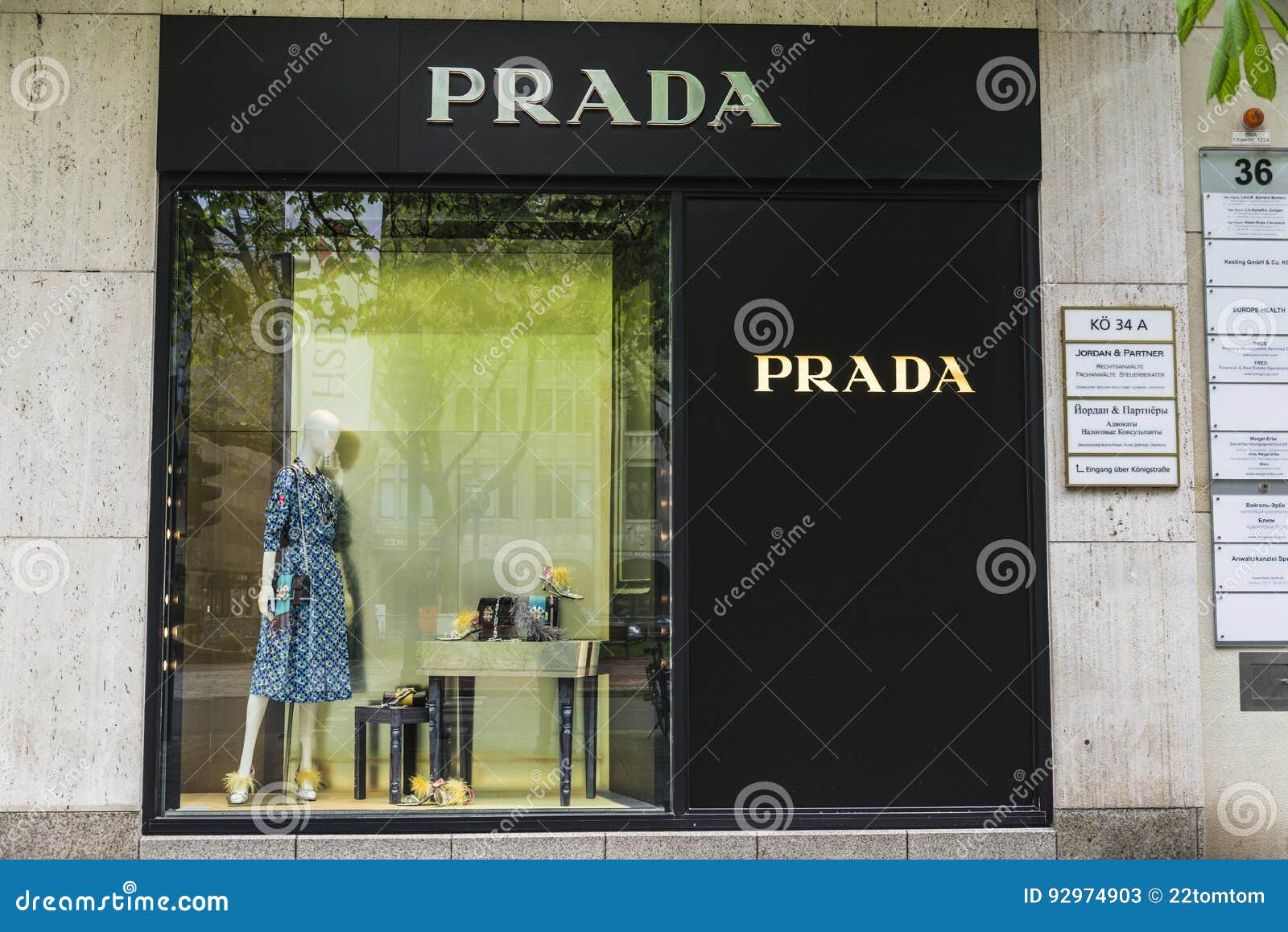 Prada Store in Dusseldorf, Germany Editorial Stock Photo - Image of ...