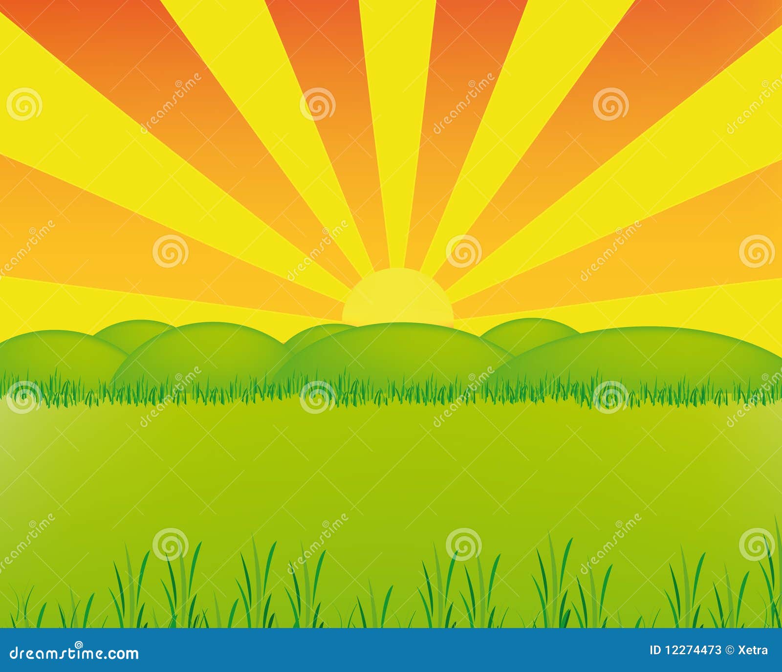 Prado del vector ilustración del vector. Ilustración de escena - 12274473