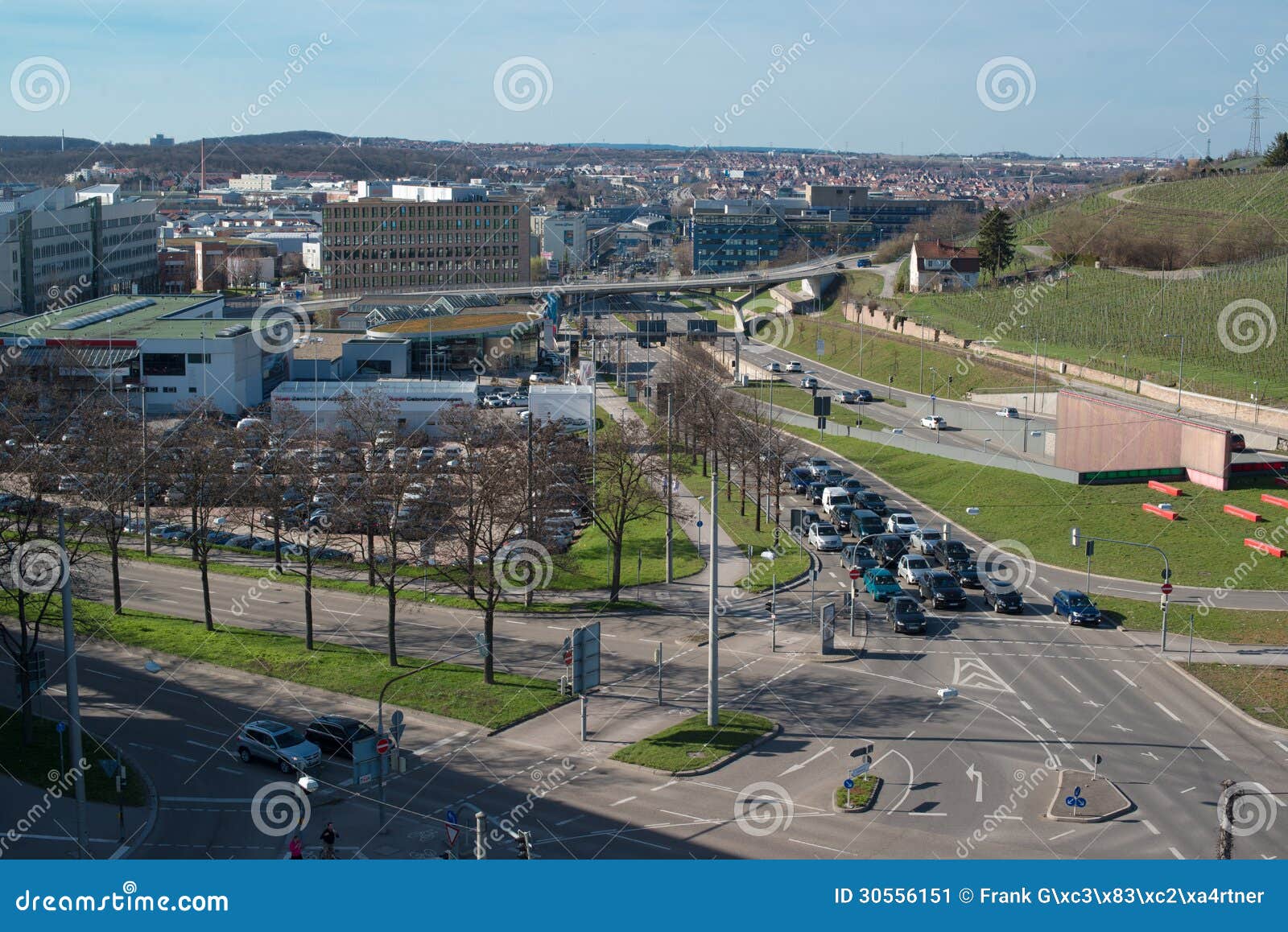 Pragsattel Intersection in Stuttgart, Germany Editorial Photo - Image ...