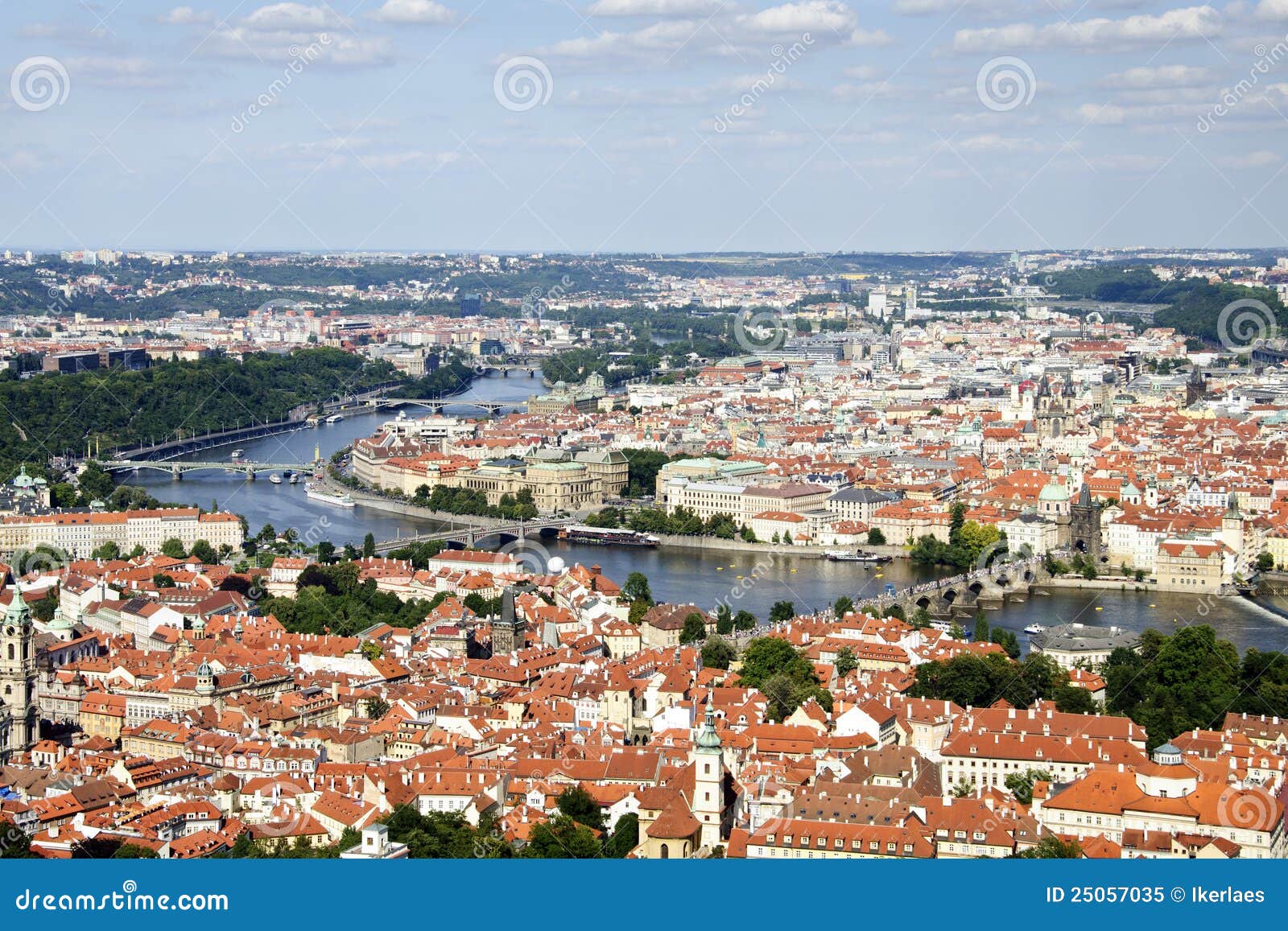 Prague Aerial view stock image. Image of city, capital - 25057035