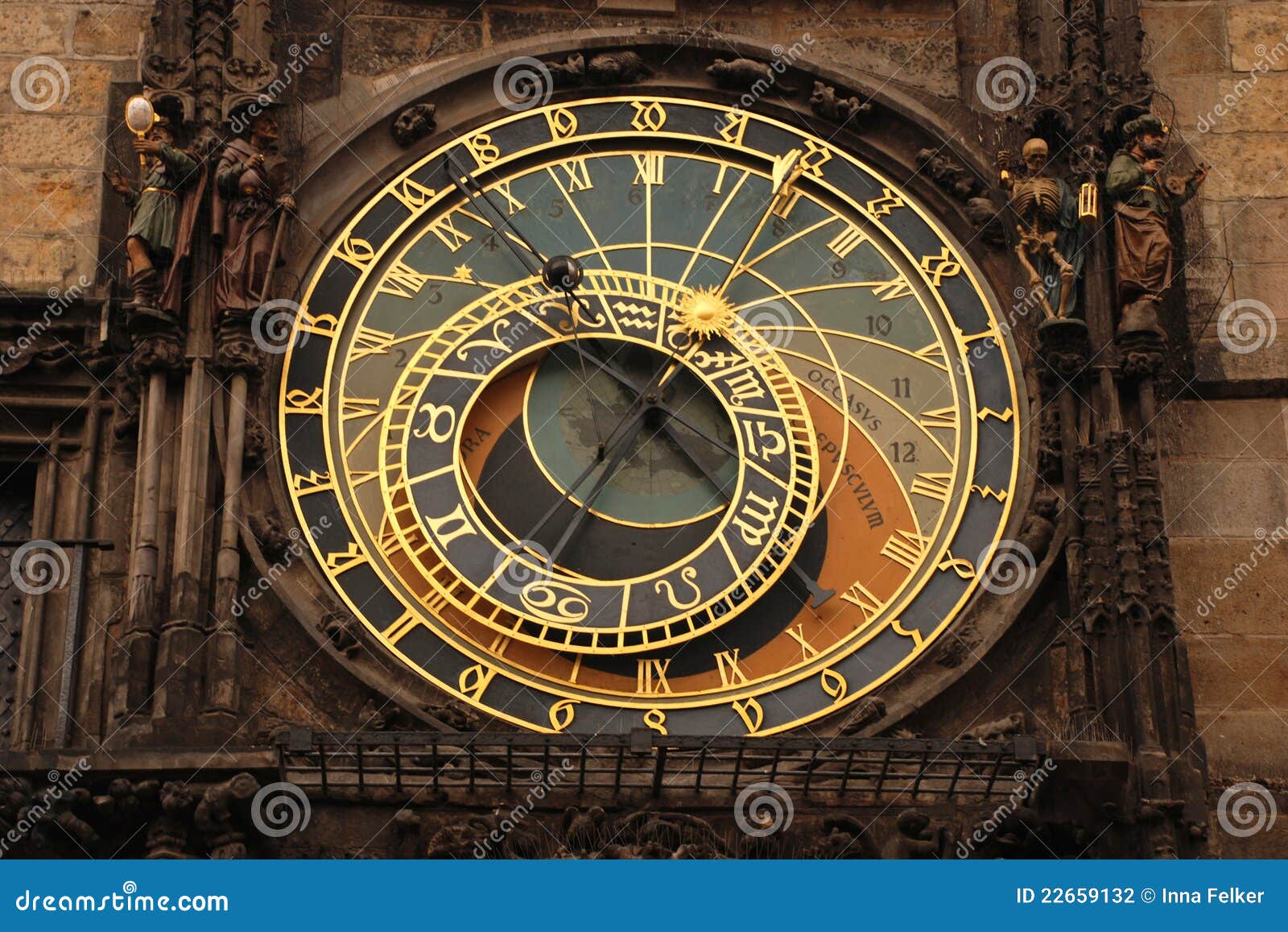 The Prague Astronomical Clock Stock Photo - Image of dial, device: 22659132