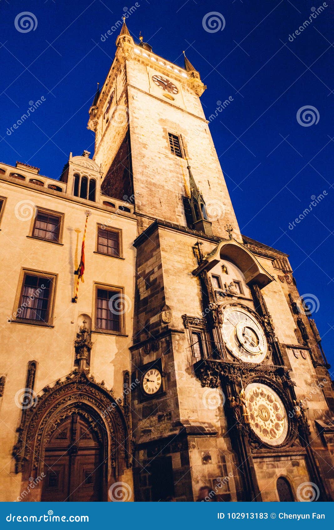 The Prague Astronomical Clock Stock Image - Image of horoscope ...
