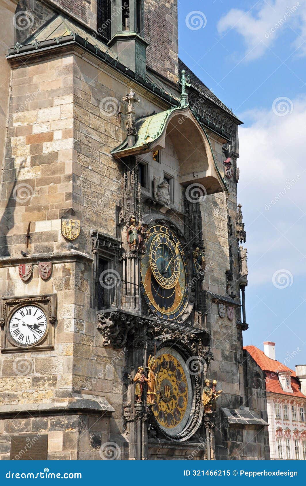 Prague Astronomical Clock or Prague Orloj, Prague, Czech Republic Stock ...