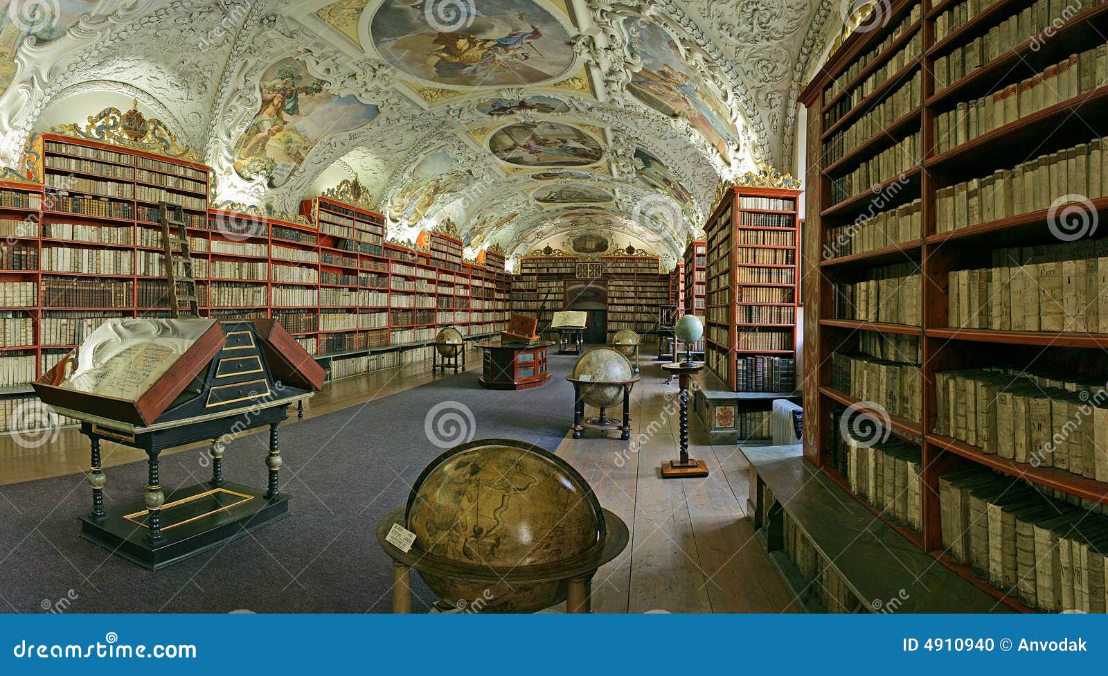 Prague-baroque library stock photo. Image of ancient, learning - 4910940