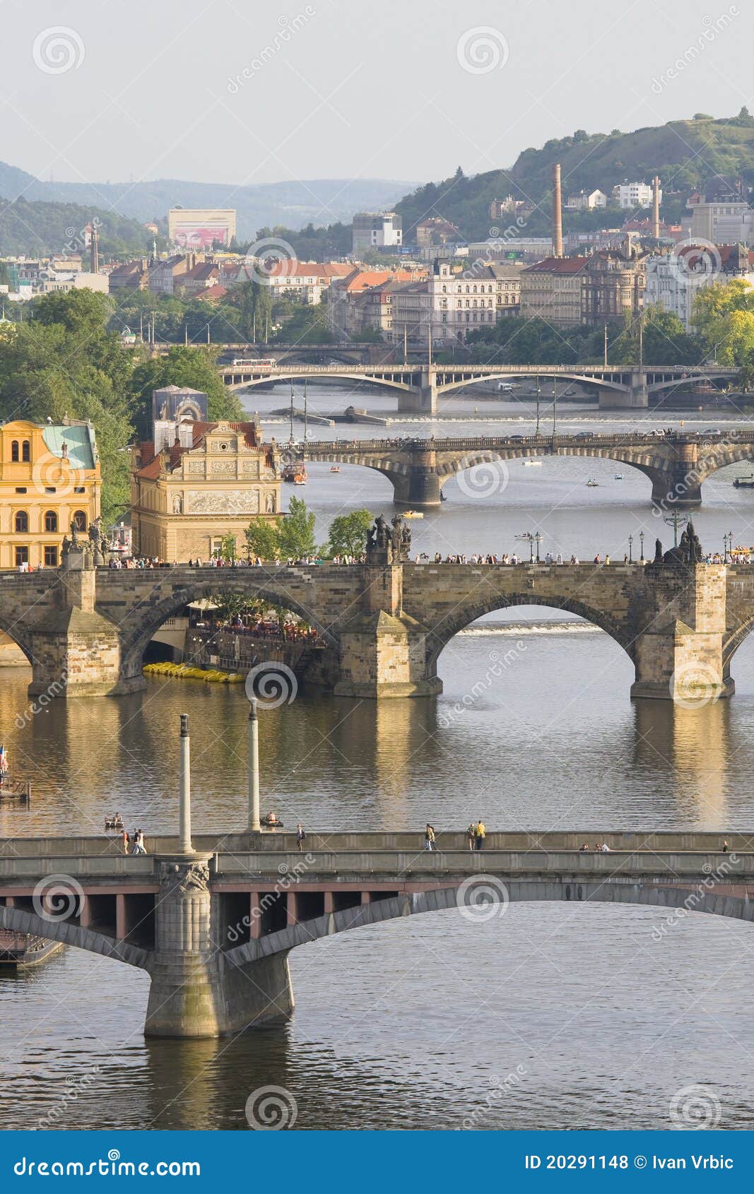 Prague bridges stock photo. Image of ancient, jirasek - 20291148