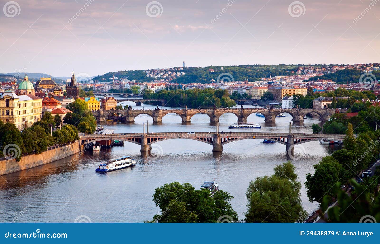 Prague Bridges stock image. Image of horizontal, structure - 29438879