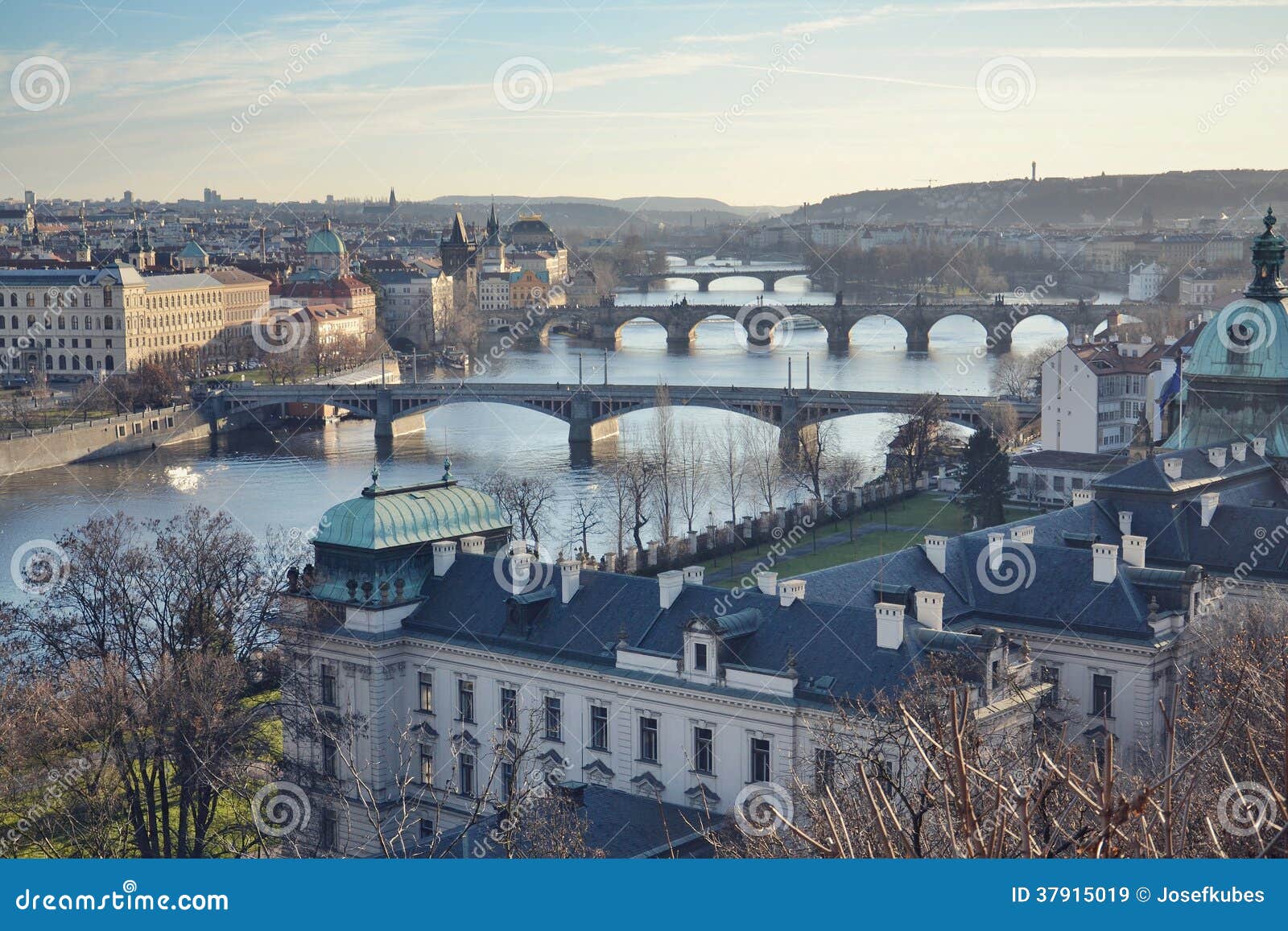 Prague bridges stock image. Image of ancient, medieval - 37915019