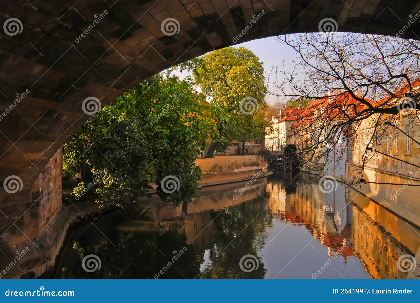 Prague canal stock image. Image of water, travel, vacation - 264199