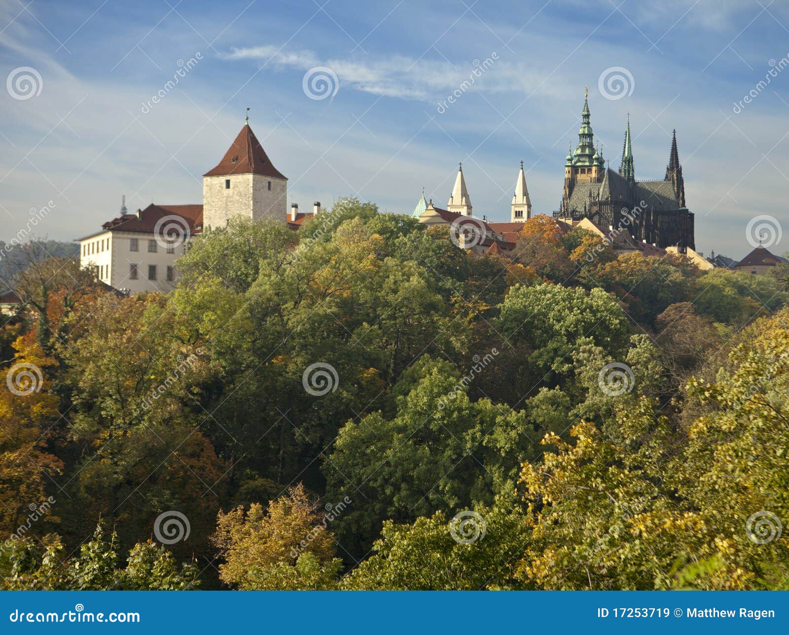 Prague Castle in Autumn stock image. Image of fall, cathedral - 17253719
