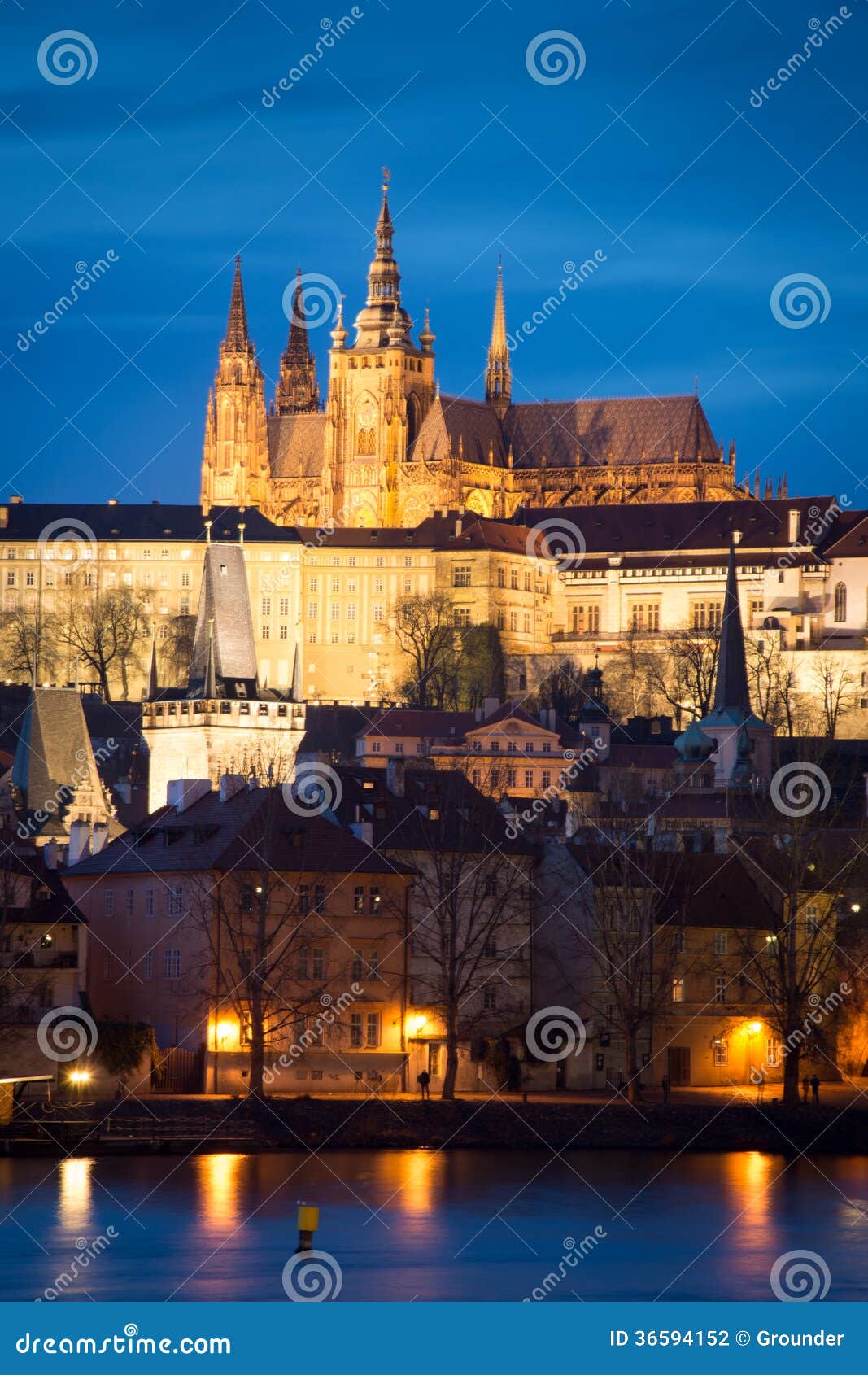 Prague Castle stock photo. Image of panoramic, architecture - 36594152