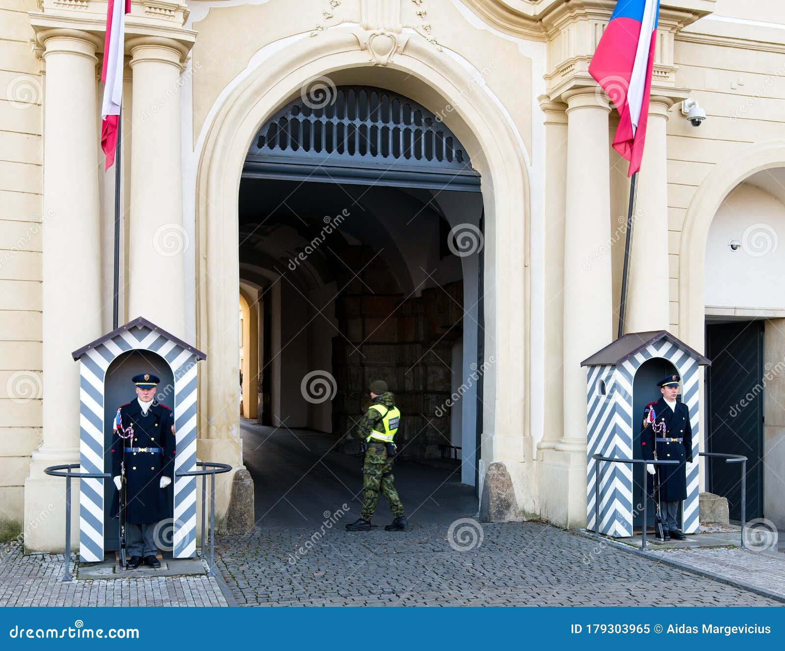 Prague Castle Security and Guards Editorial Image - Image of church ...