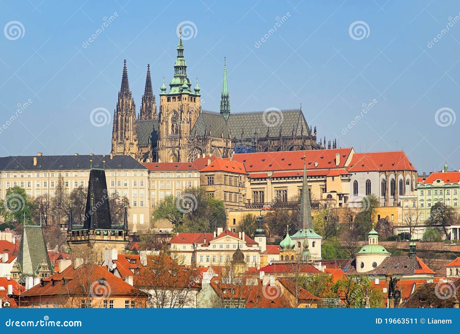 Prague cathedral stock image. Image of czech, gothic - 19663511