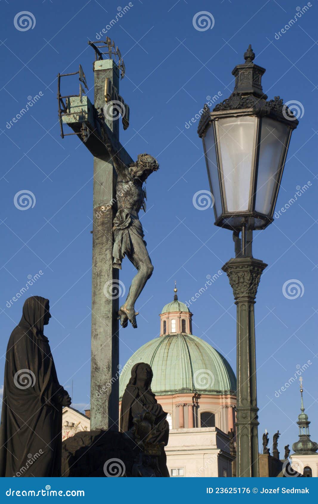 Prague - Charles Bridge - Cross Stock Photo - Image of bridge, charles ...