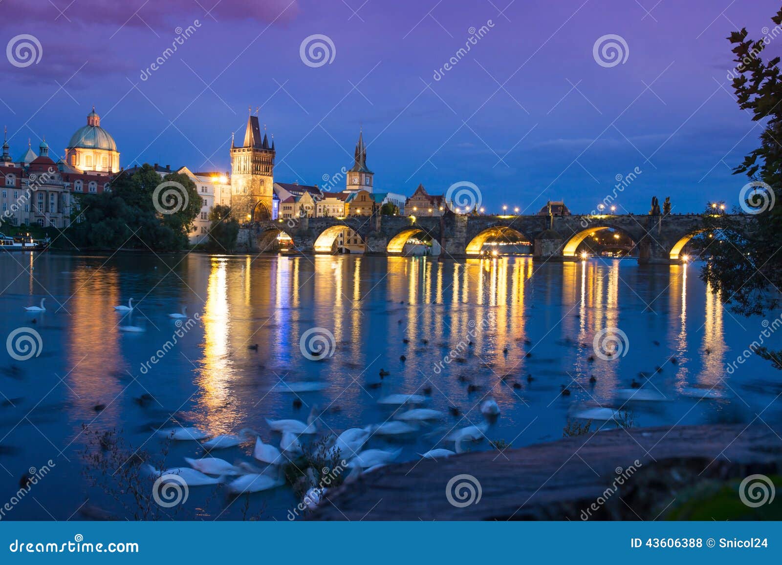 Prague, Charles bridge stock photo. Image of place, landmark - 43606388