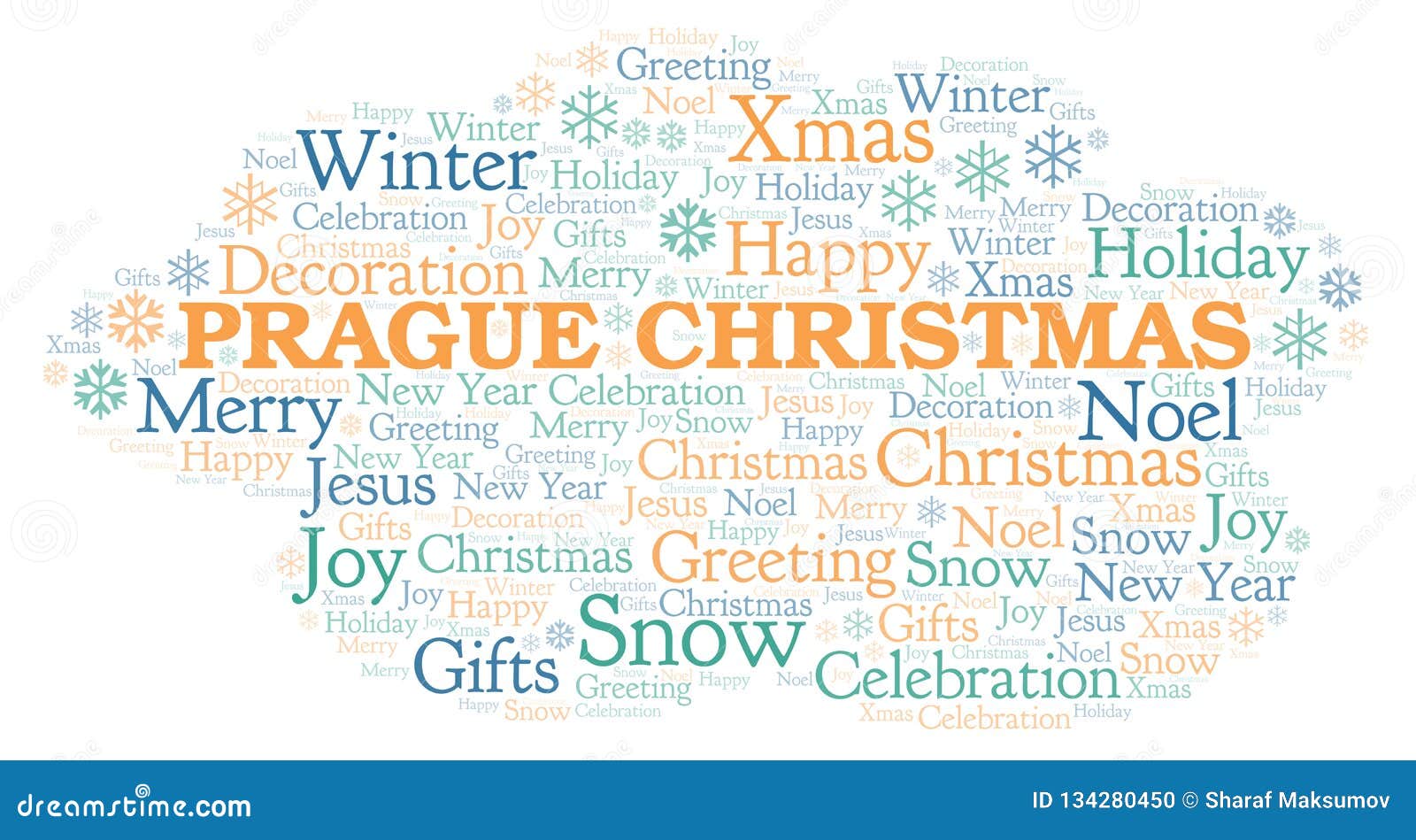 Prague Christmas Word Cloud Stock Illustration - Illustration of ...