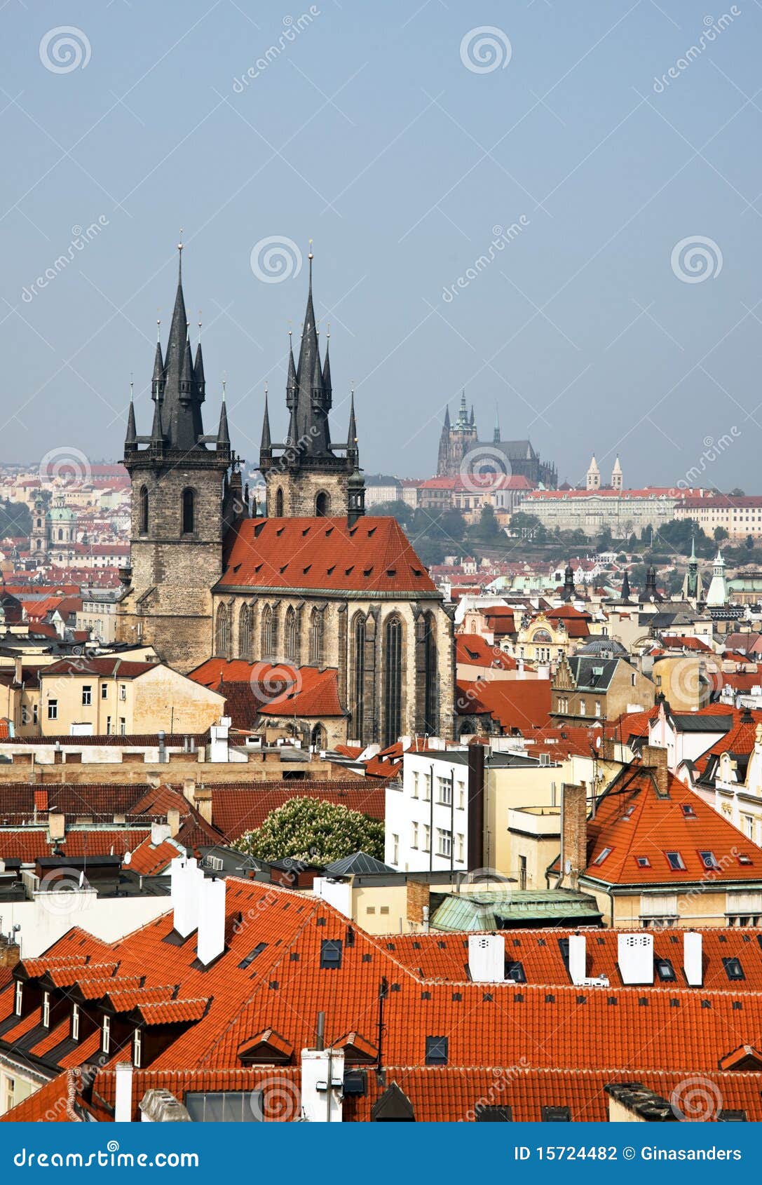 Prague, city skyline view stock photo. Image of city - 15724482