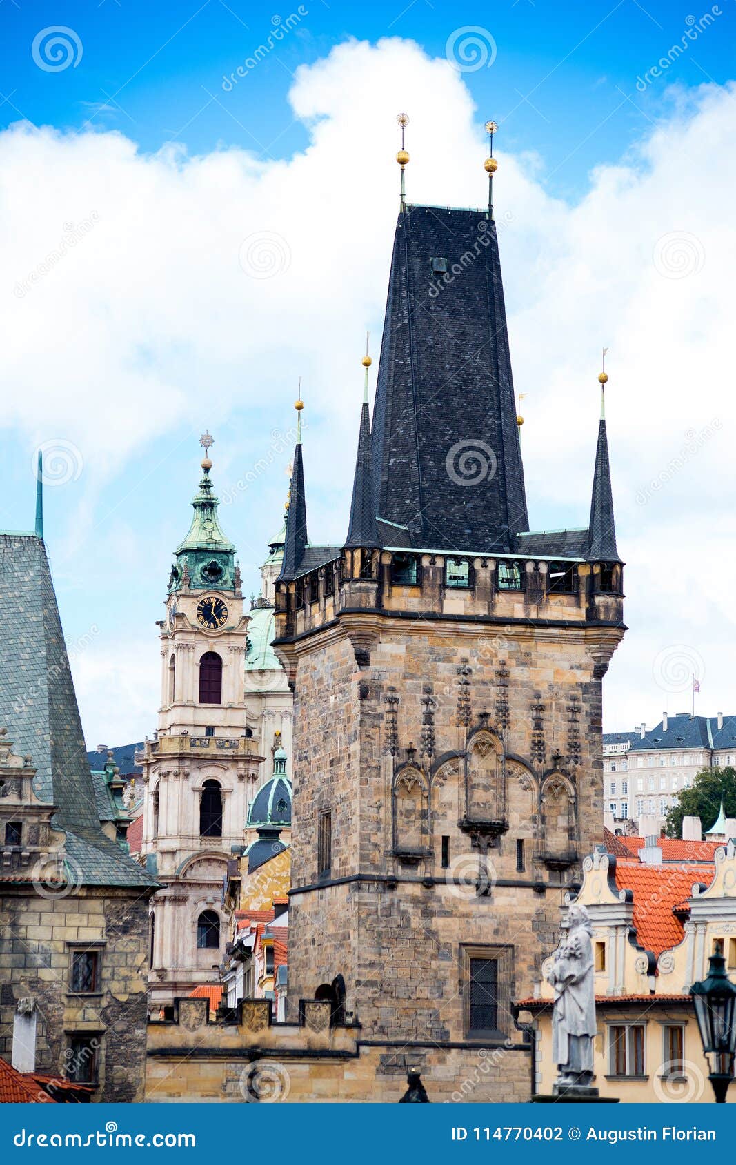 Prague clock tower stock photo. Image of europe, prague - 114770402