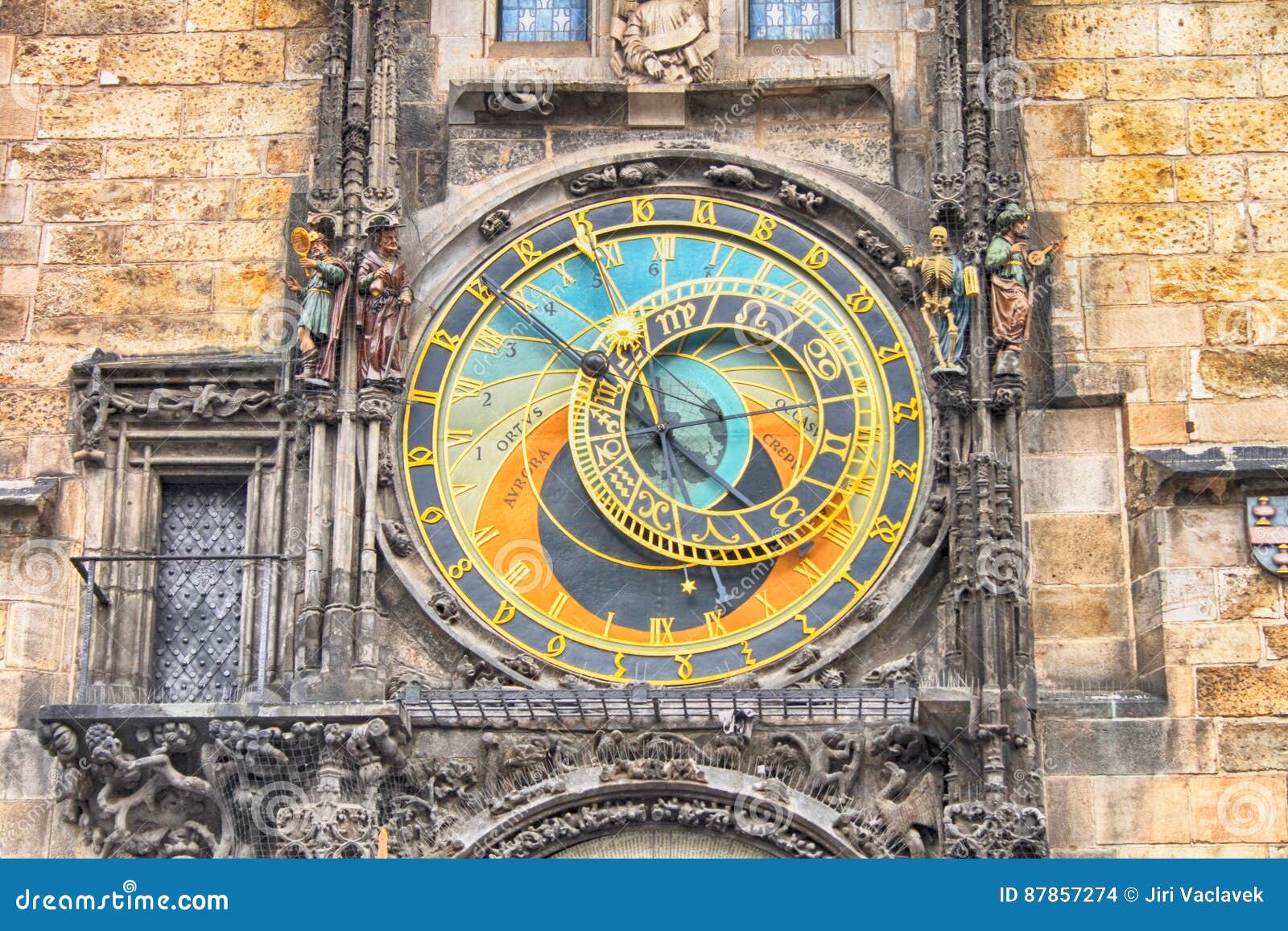 Prague clock tower stock photo. Image of gold, magic - 87857274