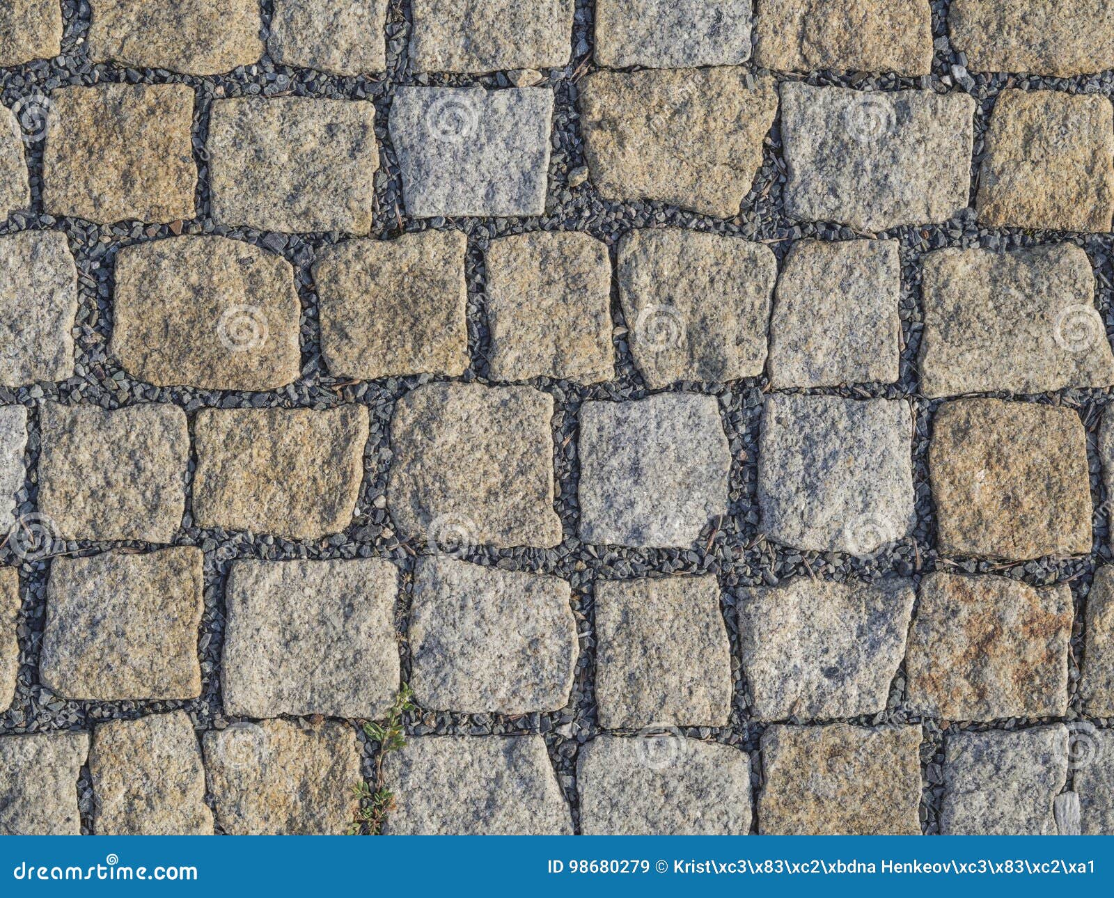 Prague Cobblestone Gray Beige Paving Stone Square Stock Image - Image ...