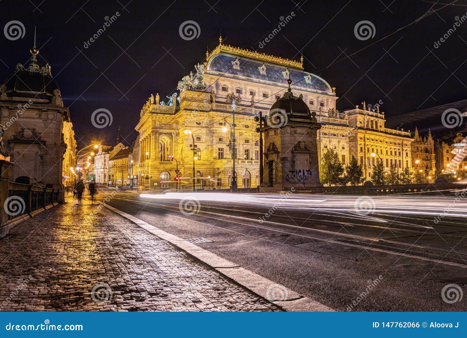 Prague, Czech Republic, April 22, 2019 - Evening Streets of Prague ... Prague, Czech Republic, April 22, 2019 - Evening Streets of Prague ...
