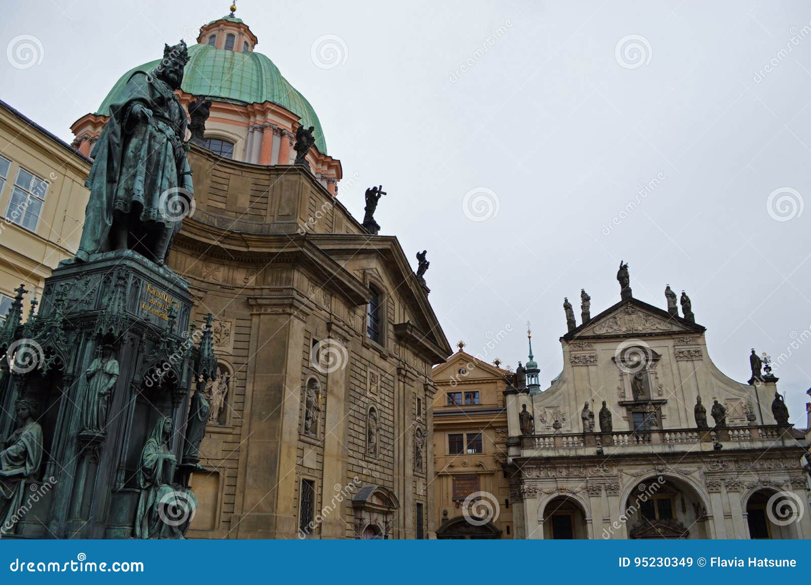 Prague in Czech stock image. Image of landmark, cathedral - 95230349