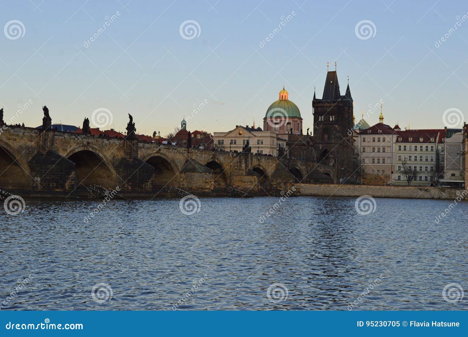 Prague in Czech stock image. Image of river, facade, prague - 95230705