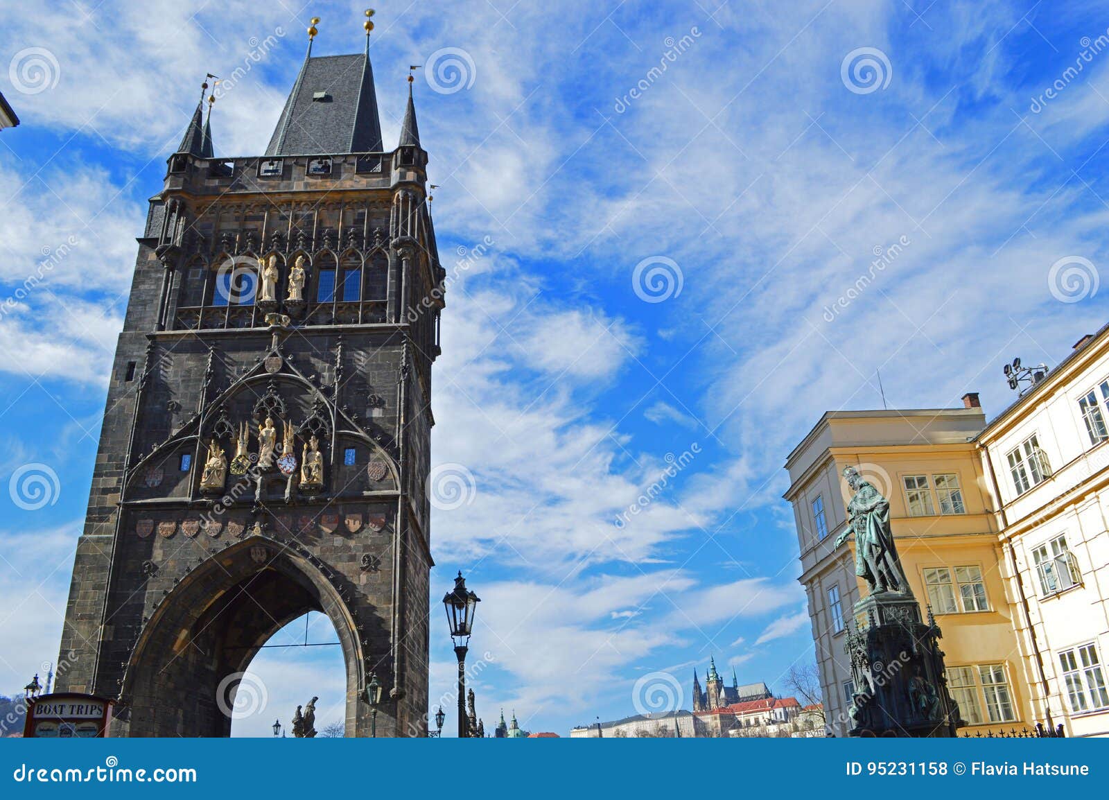 Prague in Czech stock photo. Image of world, tower, scenery - 95231158