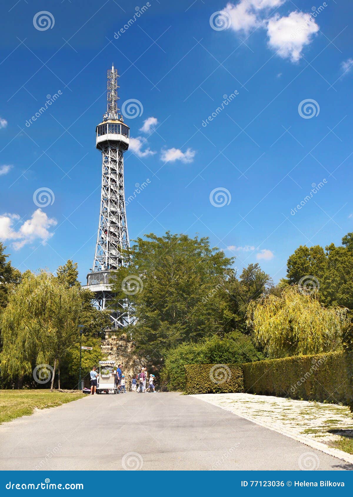 Prague, Eiffel Tower, Petrin Lookout Tower Editorial Photo - Image of ...