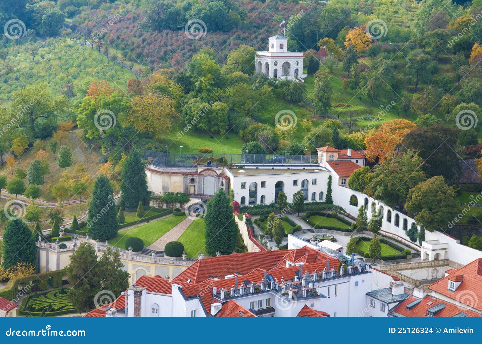 Prague green landscape stock photo. Image of tourists - 25126324