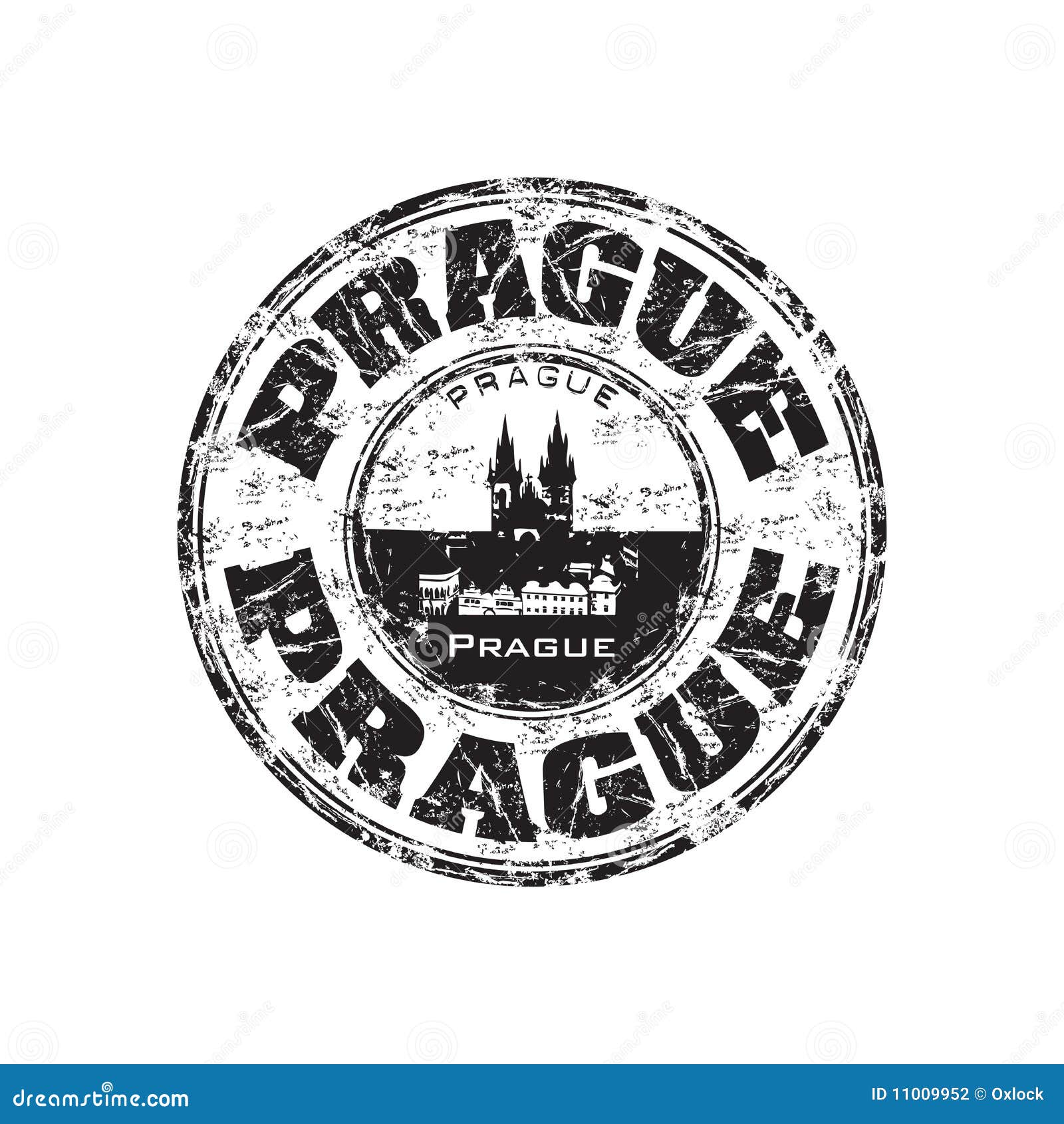 Prague Capital Of Czech . Lettering Phrase On White Background. Design ...