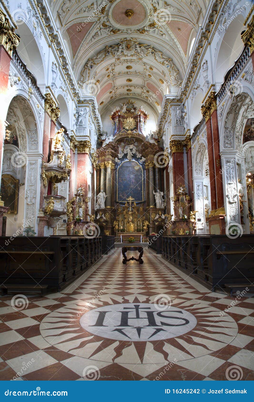 Prague - Interior of Jesuits Church Stock Photo - Image of tradition ...