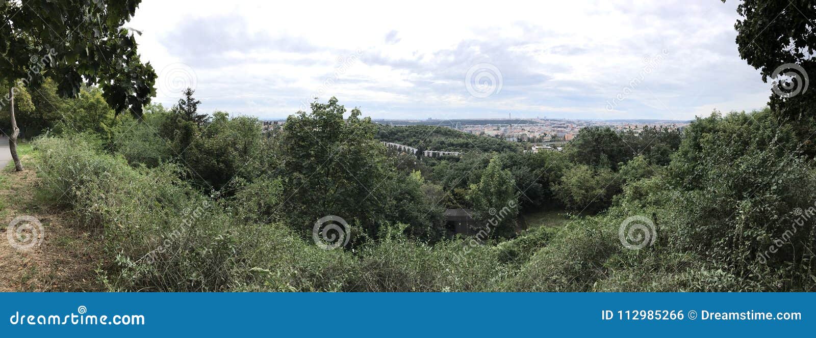 Prague 8 Kobylisy View from Park Stock Photo - Image of panorama ...
